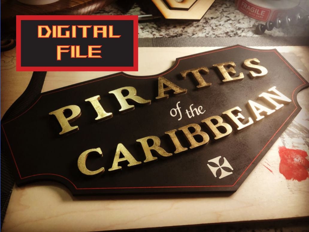 DIGITAL Pirates of the Caribbean Sign - Etsy