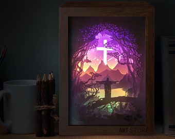 Paper cut light box | Etsy