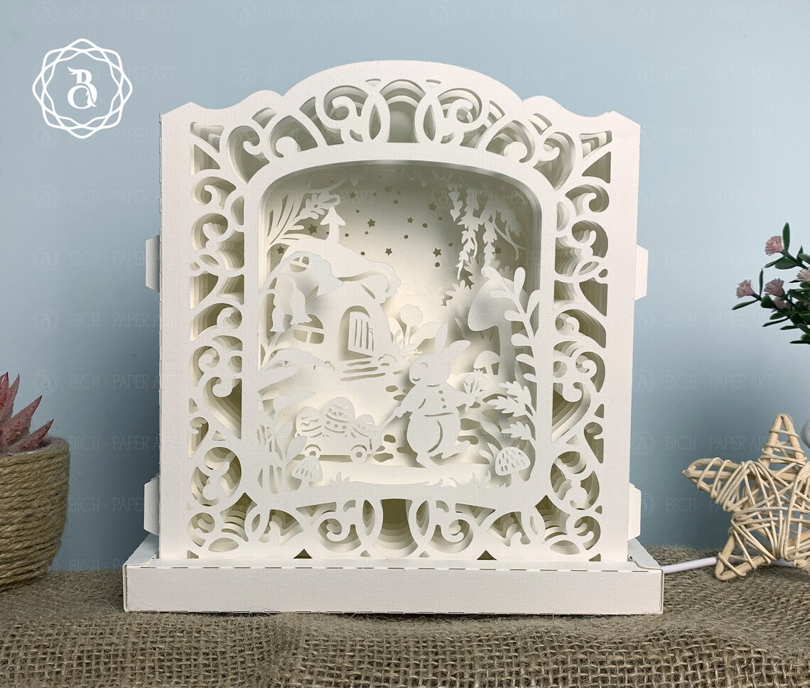 Easter Bunny Eggs Popup 3D Card SVG Super Cute Easter Bunny - Etsy