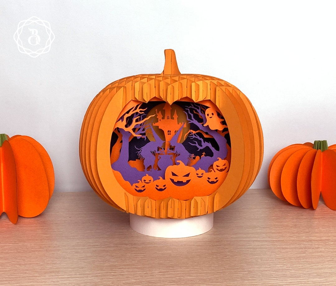 Halloween Pumpkin Paper- Paper Cutting Template File- SVG Files ...