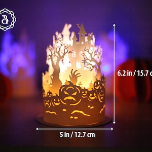 Combo 4 Items Halloween Paper Cut Lamps - Paper Cutting Templates - DIY ...