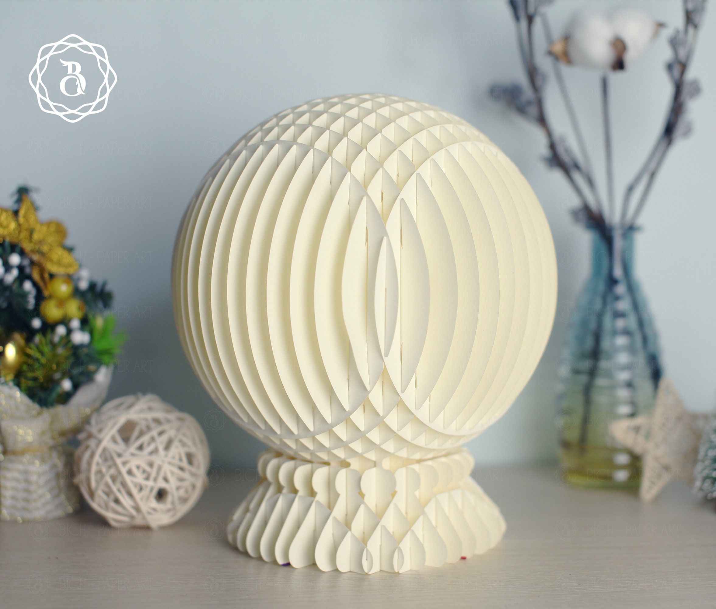 Santa Claus Sphere Popup 3D Merry Christmas Globe Pop up 3D - Etsy