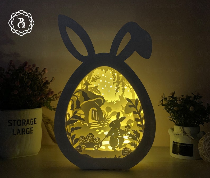 Easter Bunny Eggs Shadow Box SVG Super Cute Easter Bunny Egg - Etsy