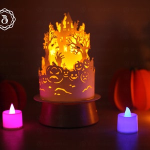 Halloween Pumpkin Paper Cut Lamp - Paper Cutting Templates - DIY ...