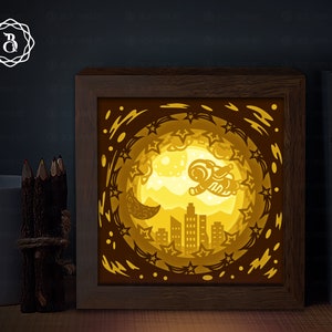 Astronaut Shadow Box Template for Cricut, Paper Cutting Template, Space ...