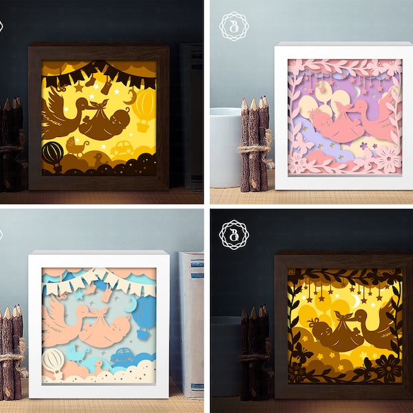 Baby Boy Shadow Box - Etsy