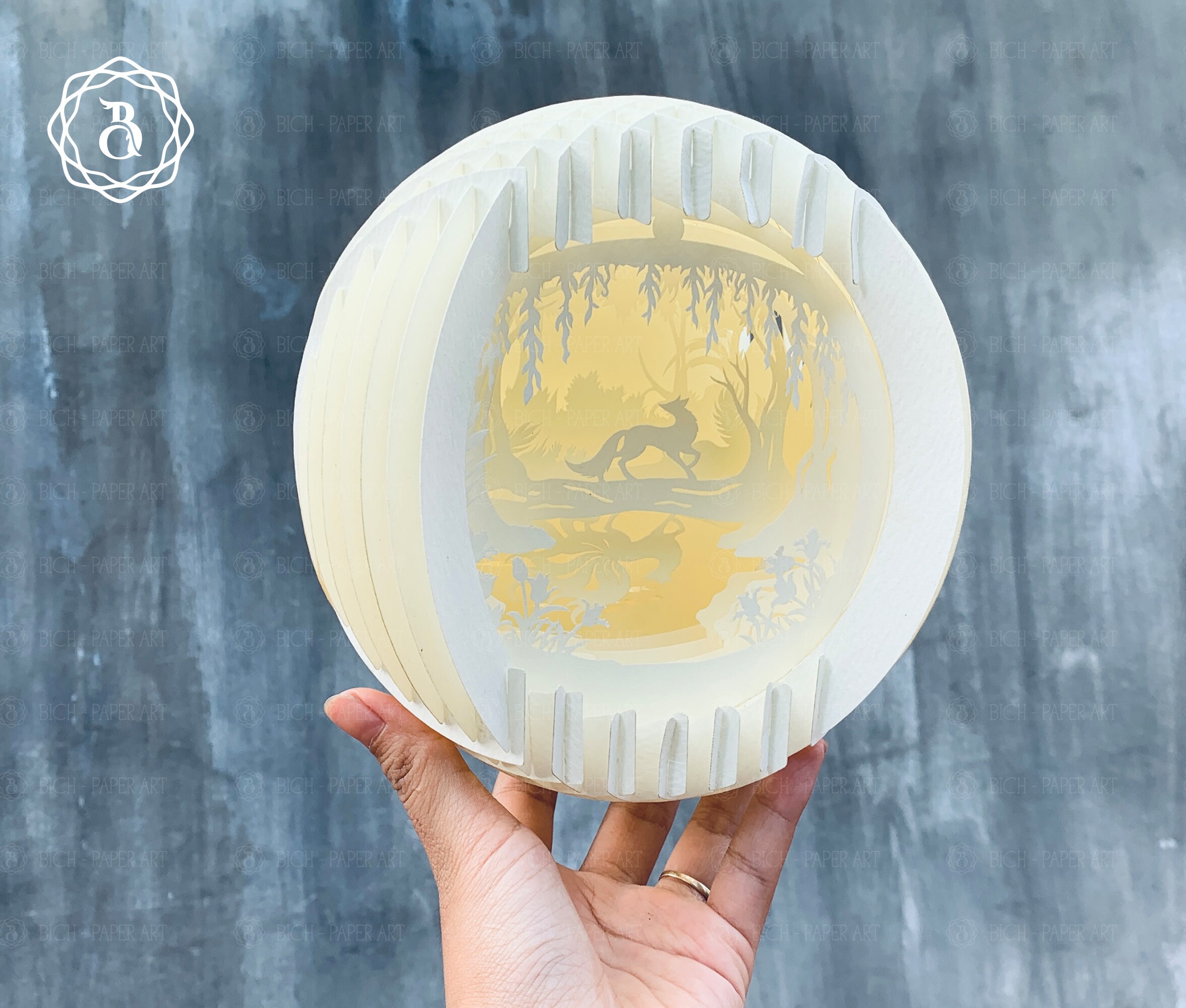 Nine Tailed Fox Sphere Popup SVG Files Globe Popup Paper - Etsy Australia