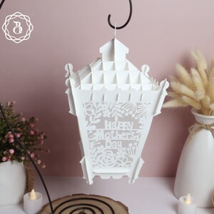 Happy Mothers Day Candle Holder Paper Cut Lanterns, Tealight Lantern ...