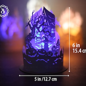 Combo 4 Items Halloween Paper Cut Lamps - Paper Cutting Templates - DIY ...