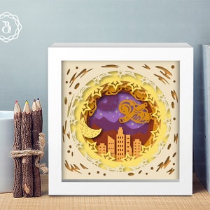 Astronaut Shadow Box Template for Cricut, Paper Cutting Template, Space ...