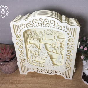 Merry Christmas With Cute Snowman Pop-up Card 3D - Paper Cutting ...