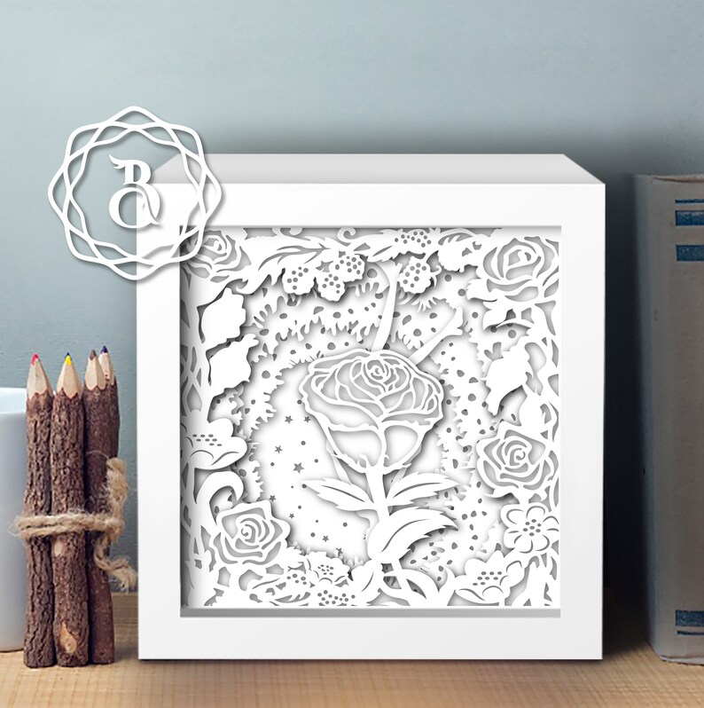 Rose Girl Light Box Template Paper Cutting Template Shadow - Etsy