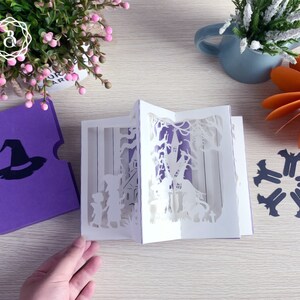 Book Star Lanterns 3D Halloween Witch, 3D Paper Star Template ...