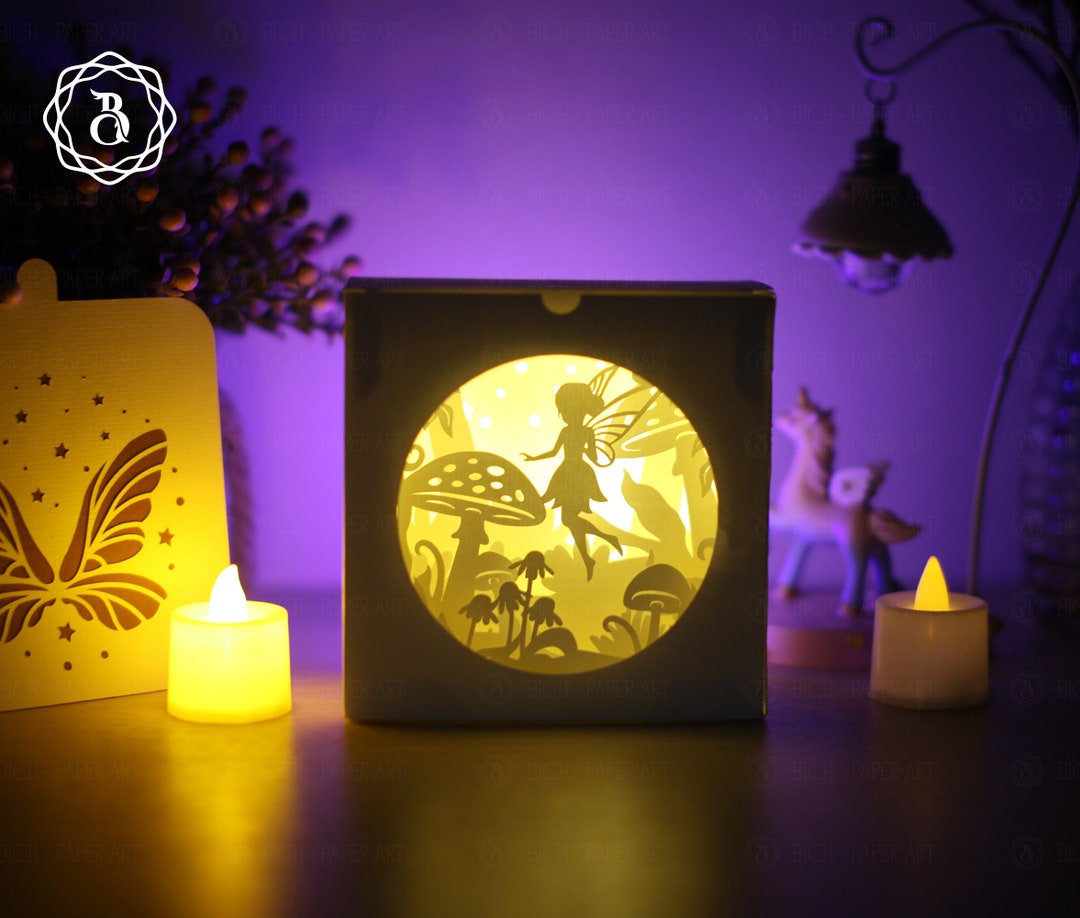 Flat Folding Mystery Candy Box Fairy in the Mushroom Forest, Flat ...