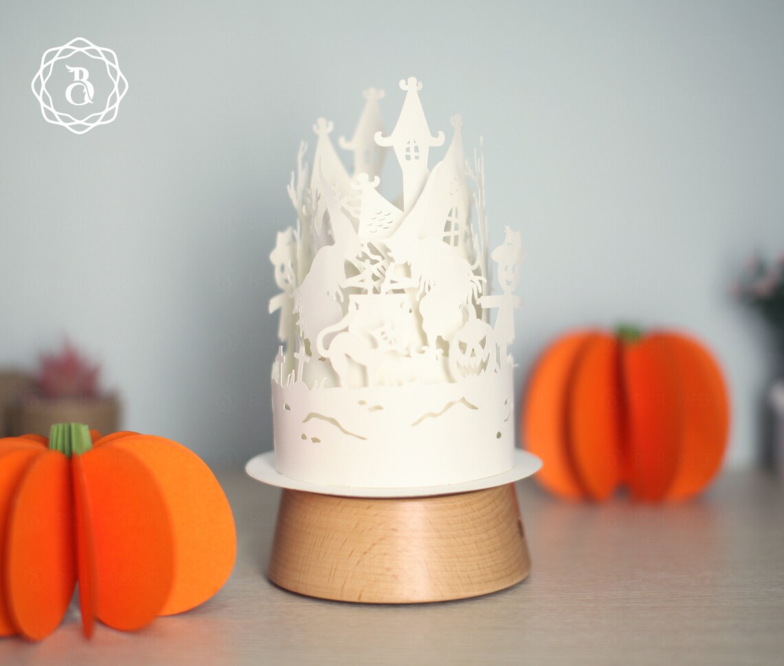 Paper Cut Lamp Witch is Cooking Magic Potion - Paper Cutting Templates ...