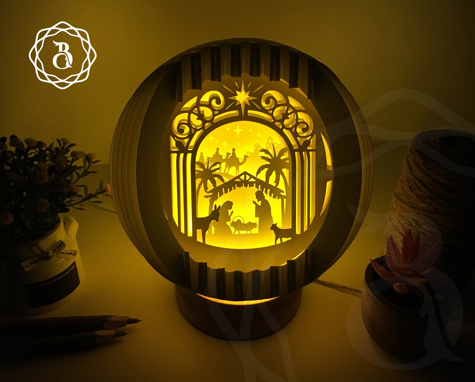 Nativity of Jesus Sphere Pop up Lamp Merry Christmas Globe - Etsy