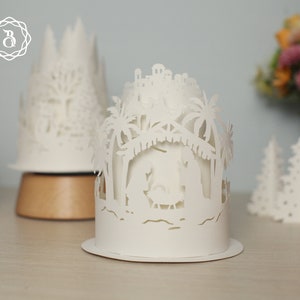 Combo 3 Items Paper Cut Lamp for Christmas - DIY Paper Cut Lamp - Merry ...