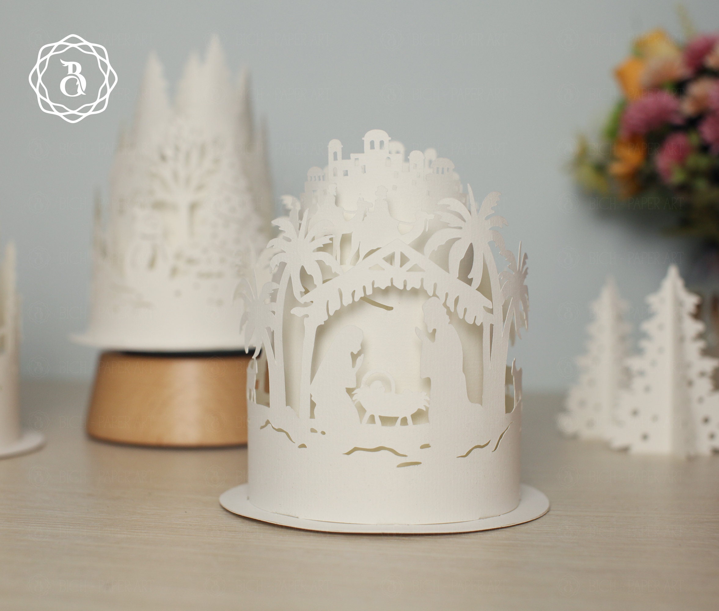 Combo 3 Items Paper Cut Lamp for Christmas DIY Paper Cut - Etsy UK