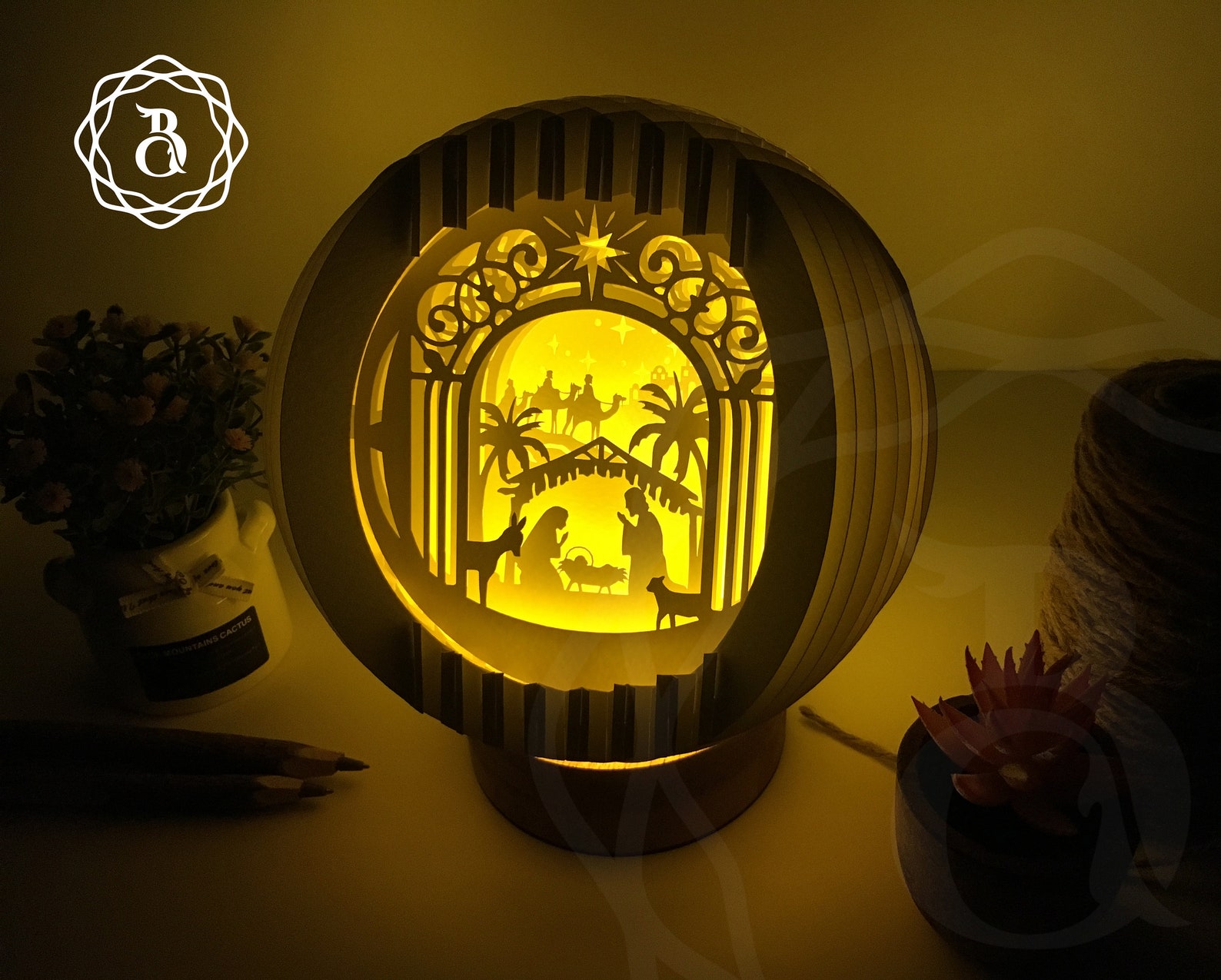 Nativity of Jesus Sphere Pop up Lamp Merry Christmas Globe - Etsy