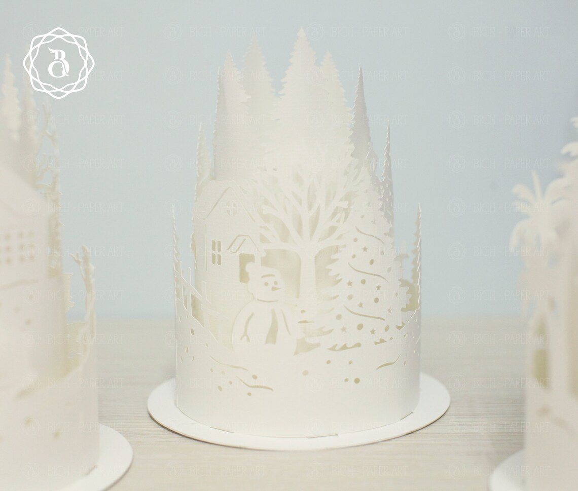 Combo 3 Items Paper Cut Lamp for Christmas DIY Paper Cut - Etsy UK