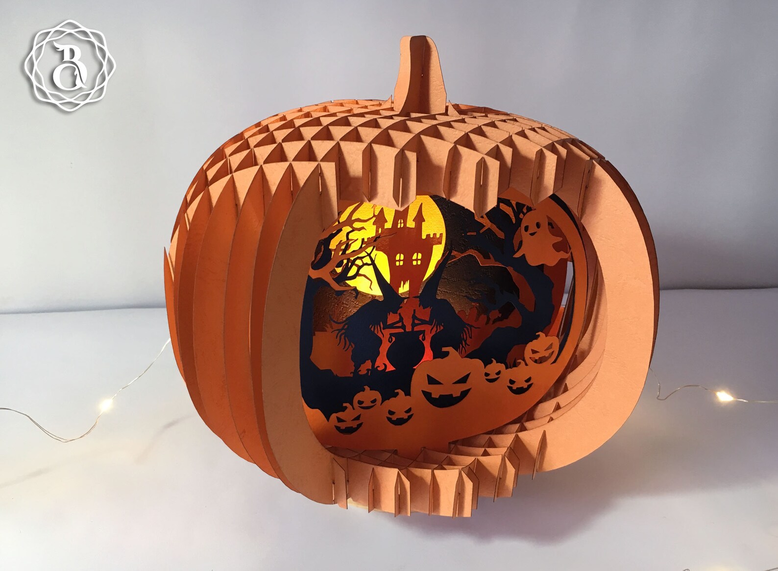 Halloween Pumpkin Paper Paper Cutting Template File SVG - Etsy