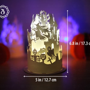 Combo 4 Items Halloween Paper Cut Lamps - Paper Cutting Templates - DIY ...