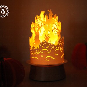 Halloween Pumpkin Paper Cut Lamp - Paper Cutting Templates - DIY ...