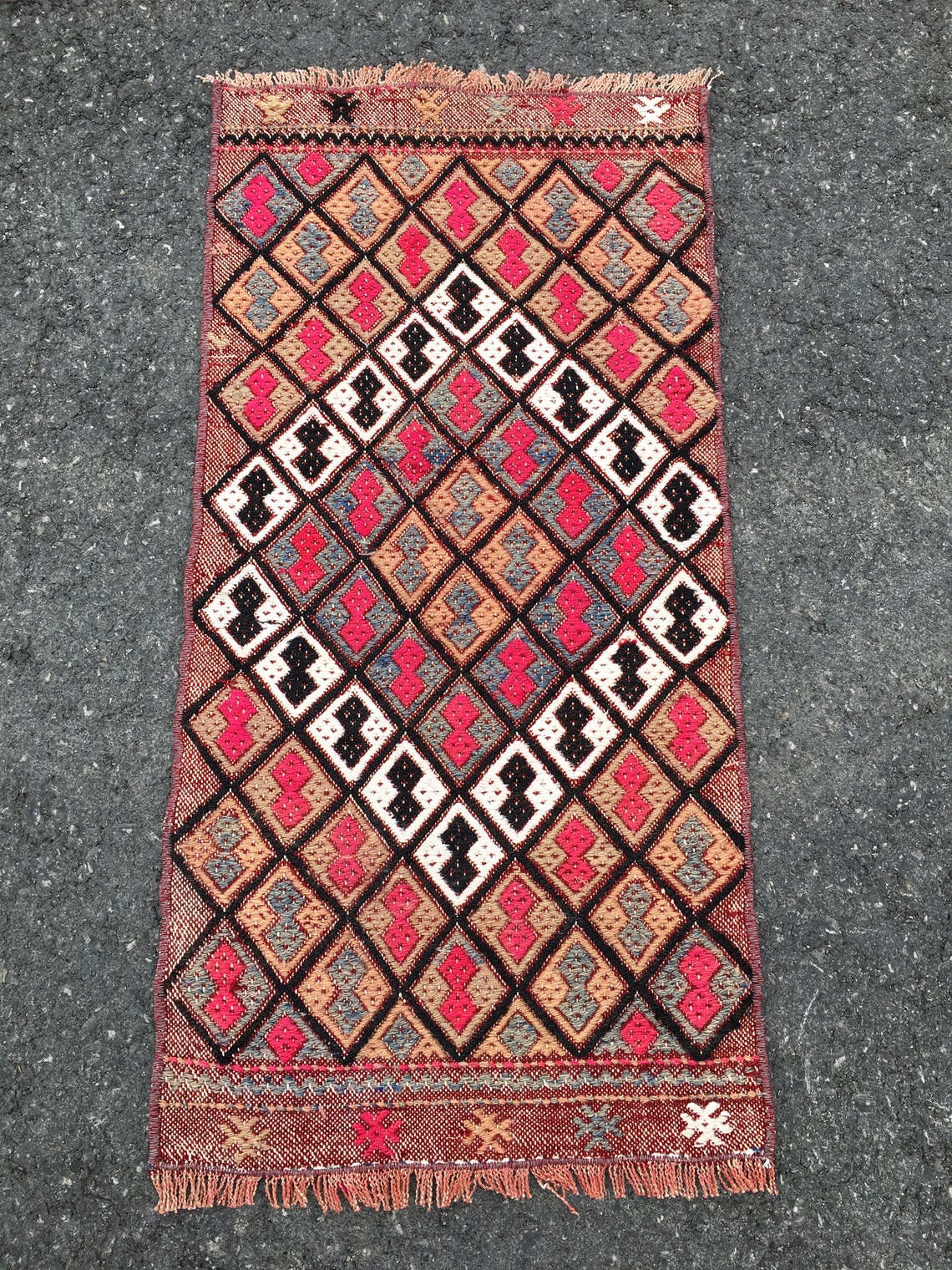 Bohemian small rug Small kilim rug Turkish small rug | Etsy