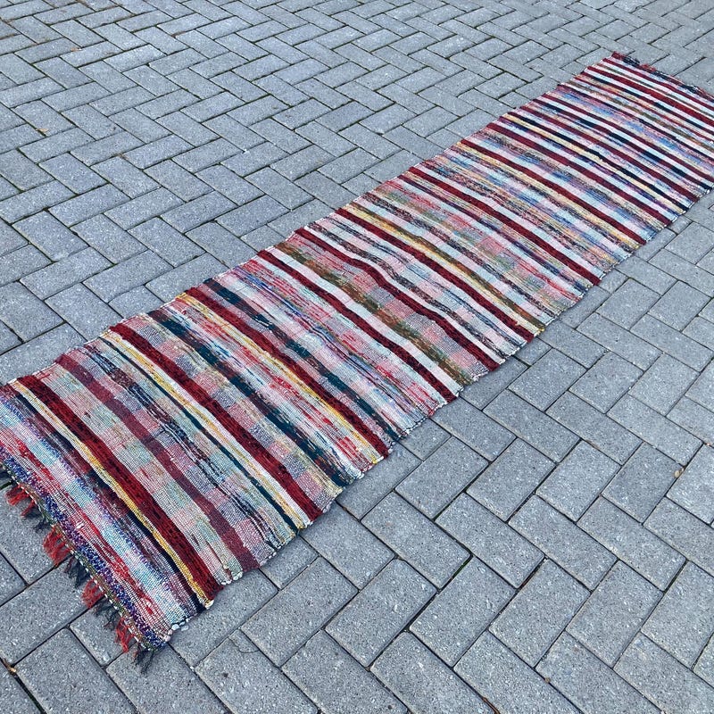 Rag Rug Runner - Etsy
