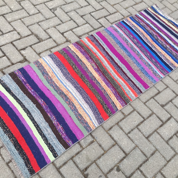 Striped Rag Rug - Etsy