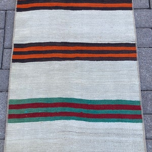 Striped Small Rug, Small Kilim Rug, Door Mat Rug, Minimalist Small Rug ...