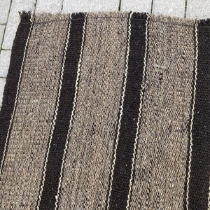 Small Striped Rug , Door Mat Rug , Handmade Small Rug , Minimalist ...