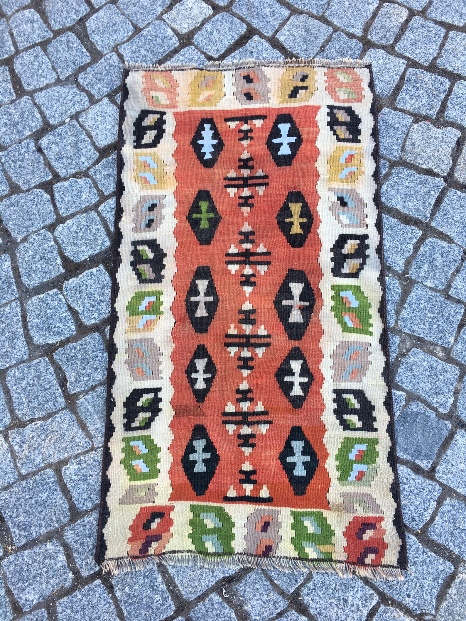 Vintage small kilim rug Bohemian small rug Door mat rug | Etsy