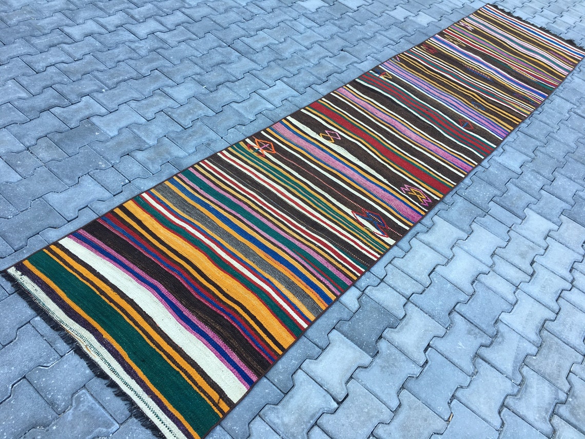 Colorful Runner Rug Striped Runner Rug Hallway Runner Rug - Etsy