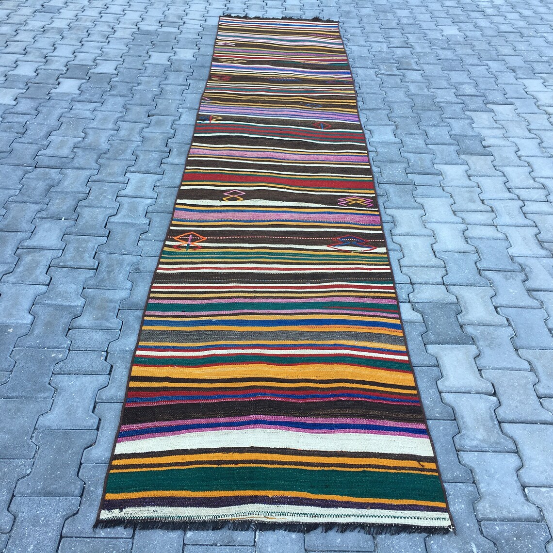Colorful Runner Rug Striped Runner Rug Hallway Runner Rug - Etsy