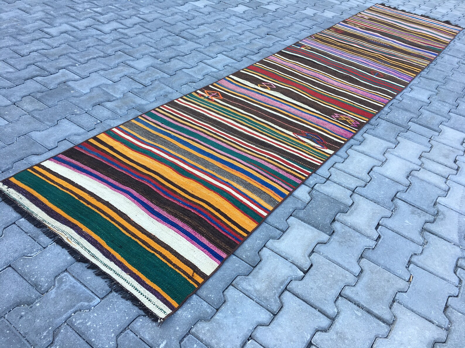 Colorful Runner Rug Striped Runner Rug Hallway Runner Rug - Etsy