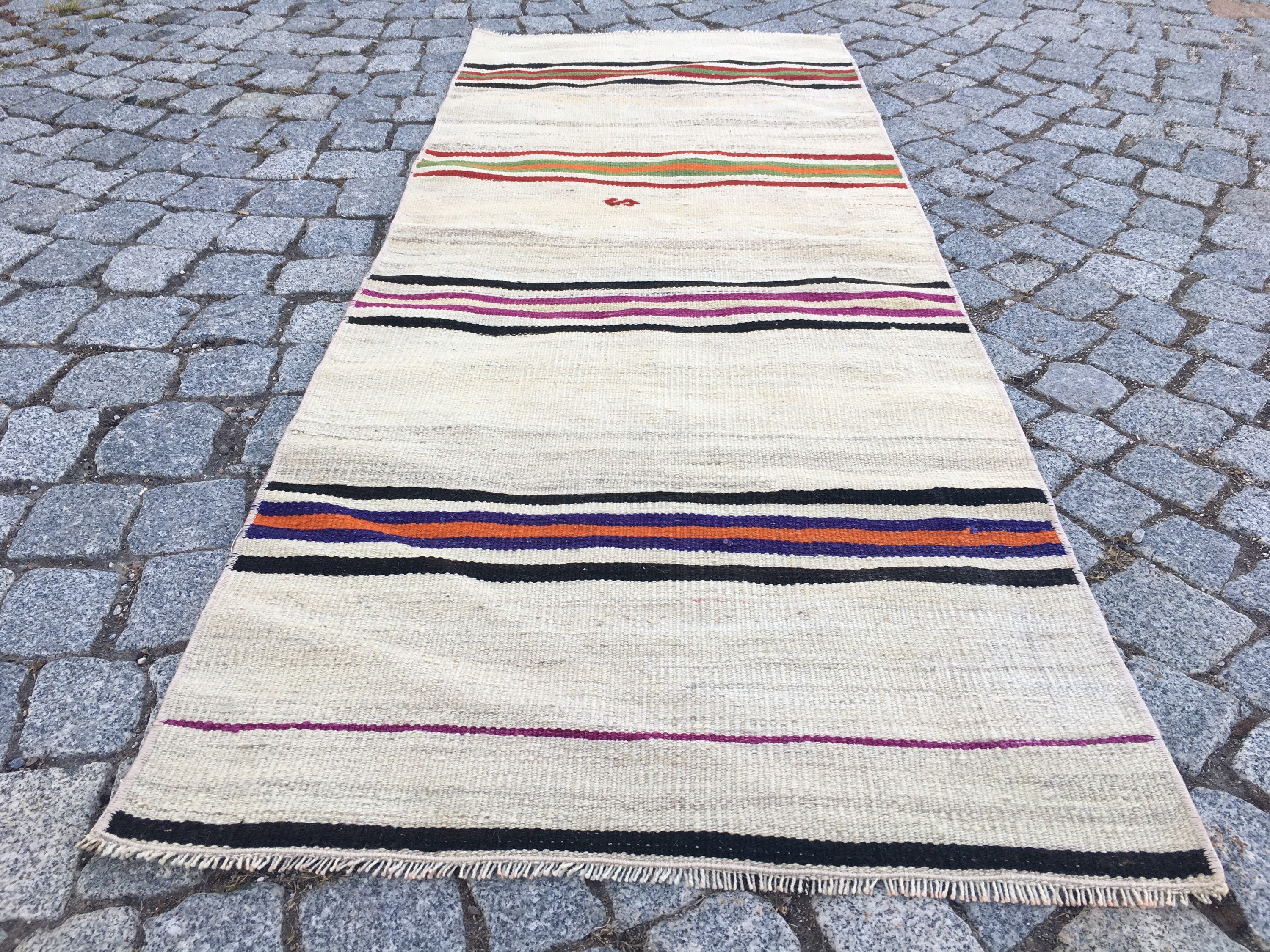 Striped Runner Rug Vintage Runner Rug Runner Kilim Rug - Etsy