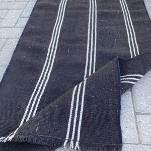 Mid Century Modern Runner Rug , Organic goat Hair Runner Rug , Minimal ...