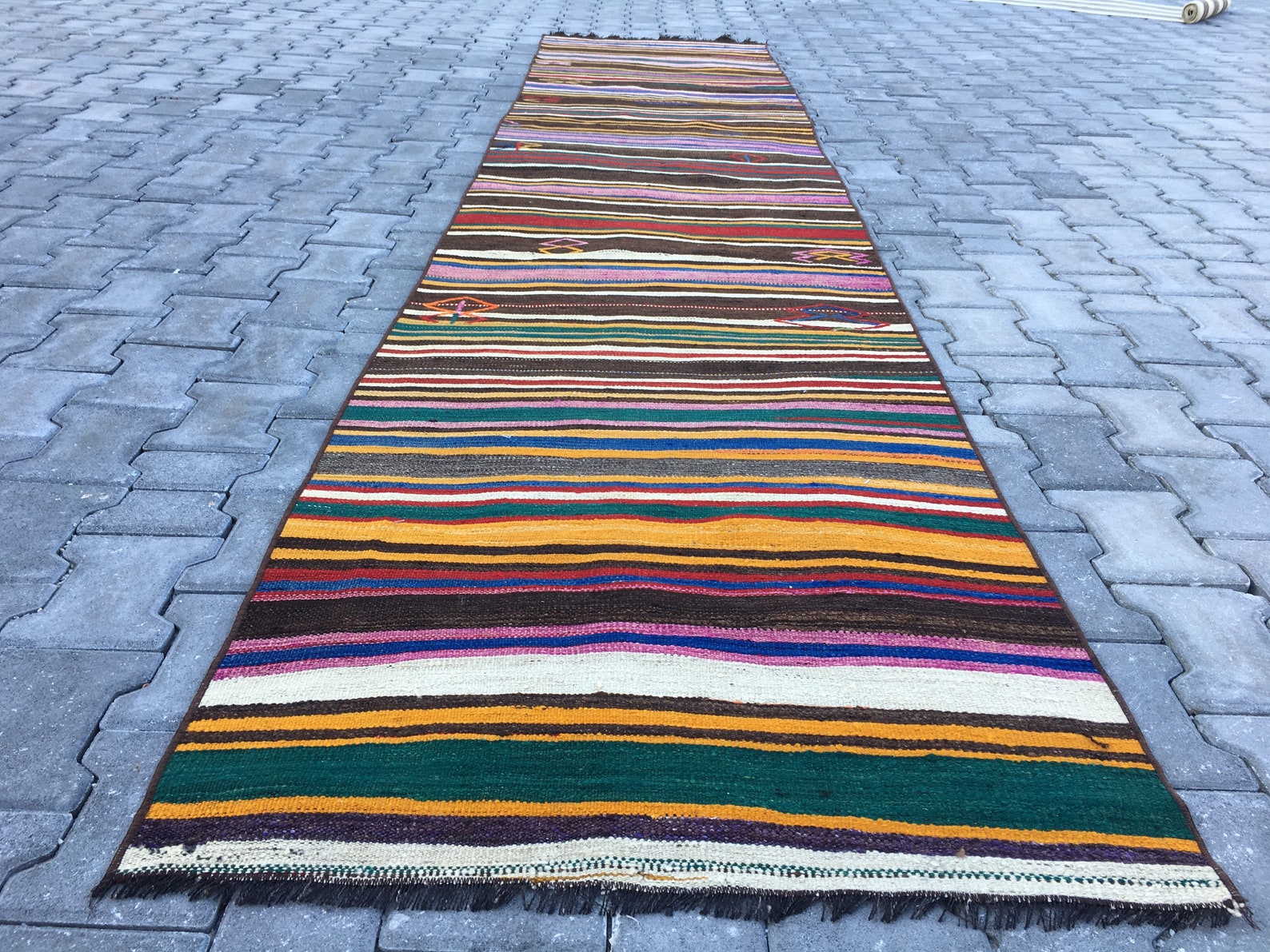 Colorful Runner Rug Striped Runner Rug Hallway Runner Rug - Etsy