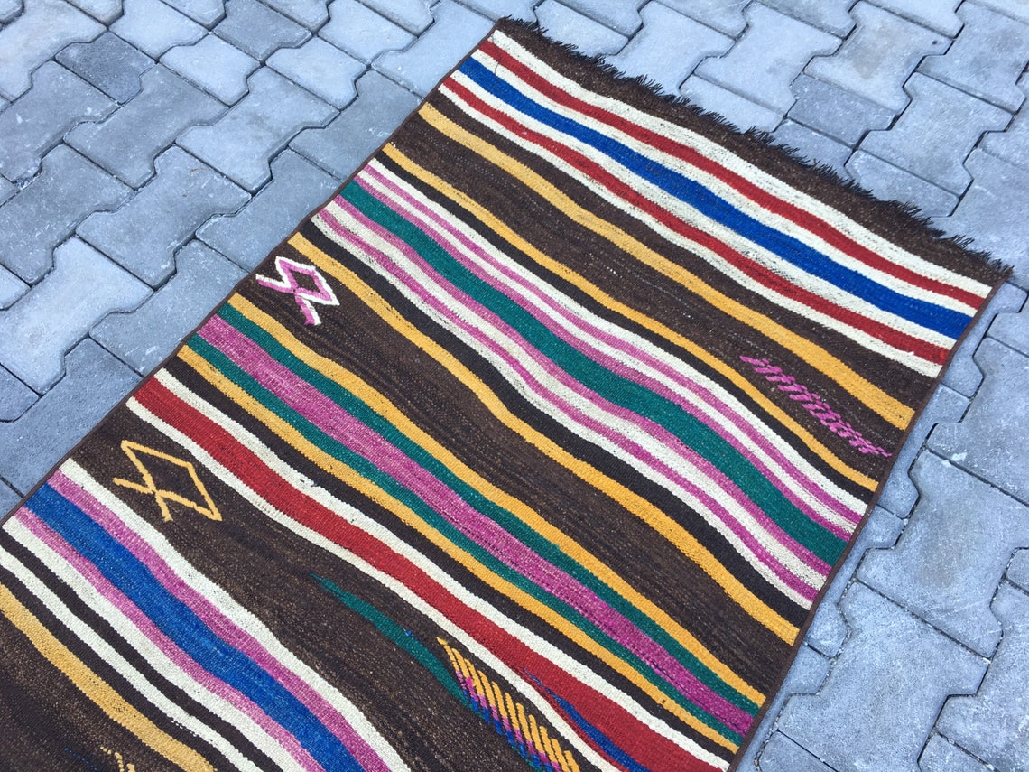 Colorful Runner Rug Striped Runner Rug Hallway Runner Rug - Etsy