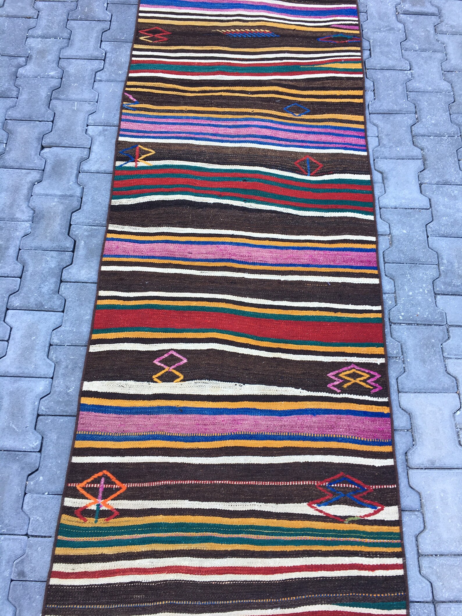 Colorful Runner Rug Striped Runner Rug Hallway Runner Rug - Etsy