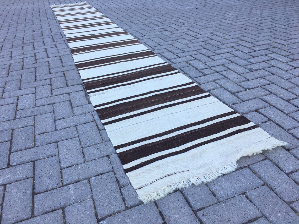 Long striped runner rug Handmade runner rug Stair runner | Etsy