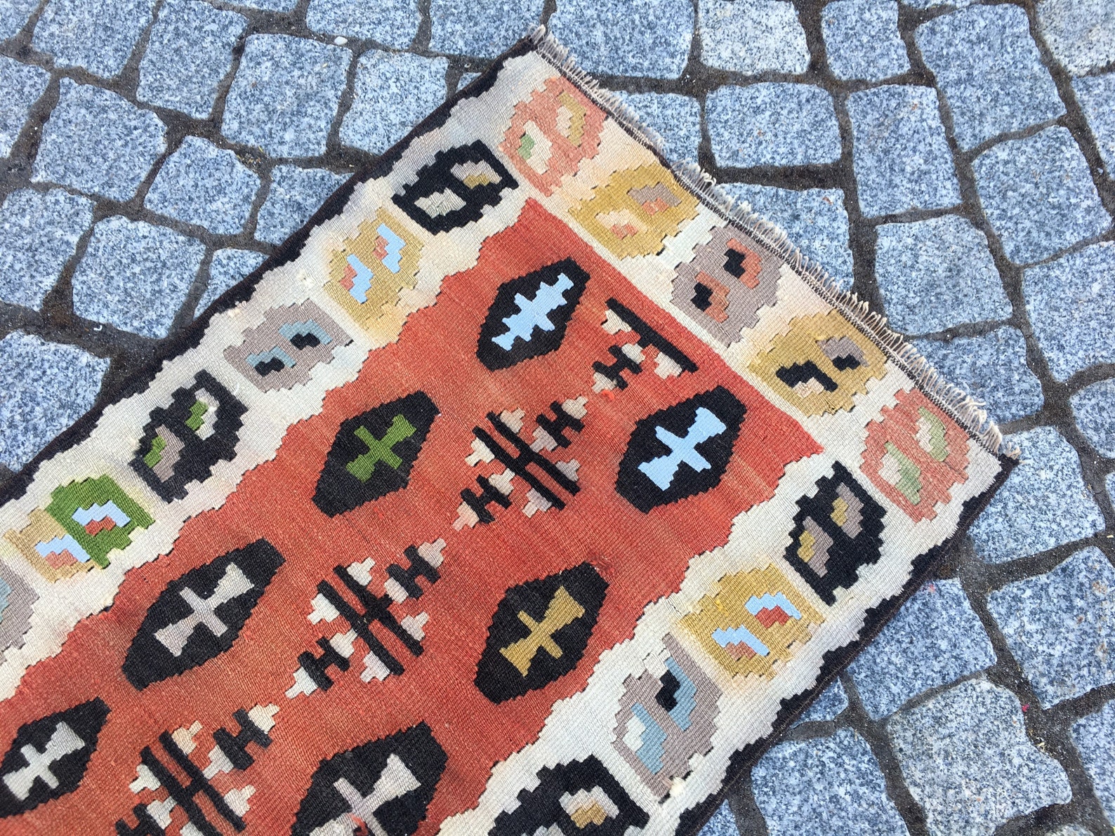 Vintage small kilim rug Bohemian small rug Door mat rug | Etsy