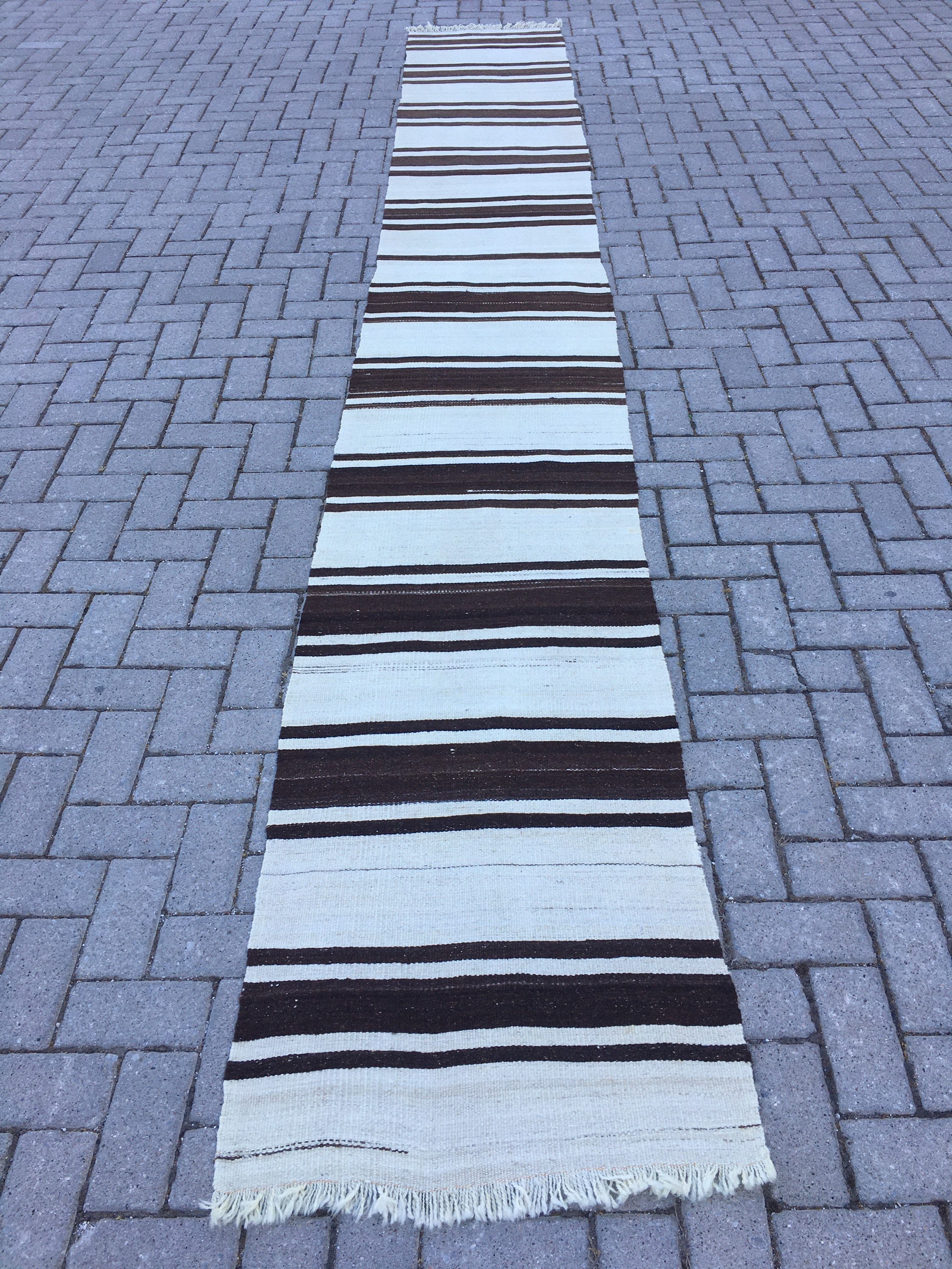 Long striped runner rug Handmade runner rug Stair runner | Etsy