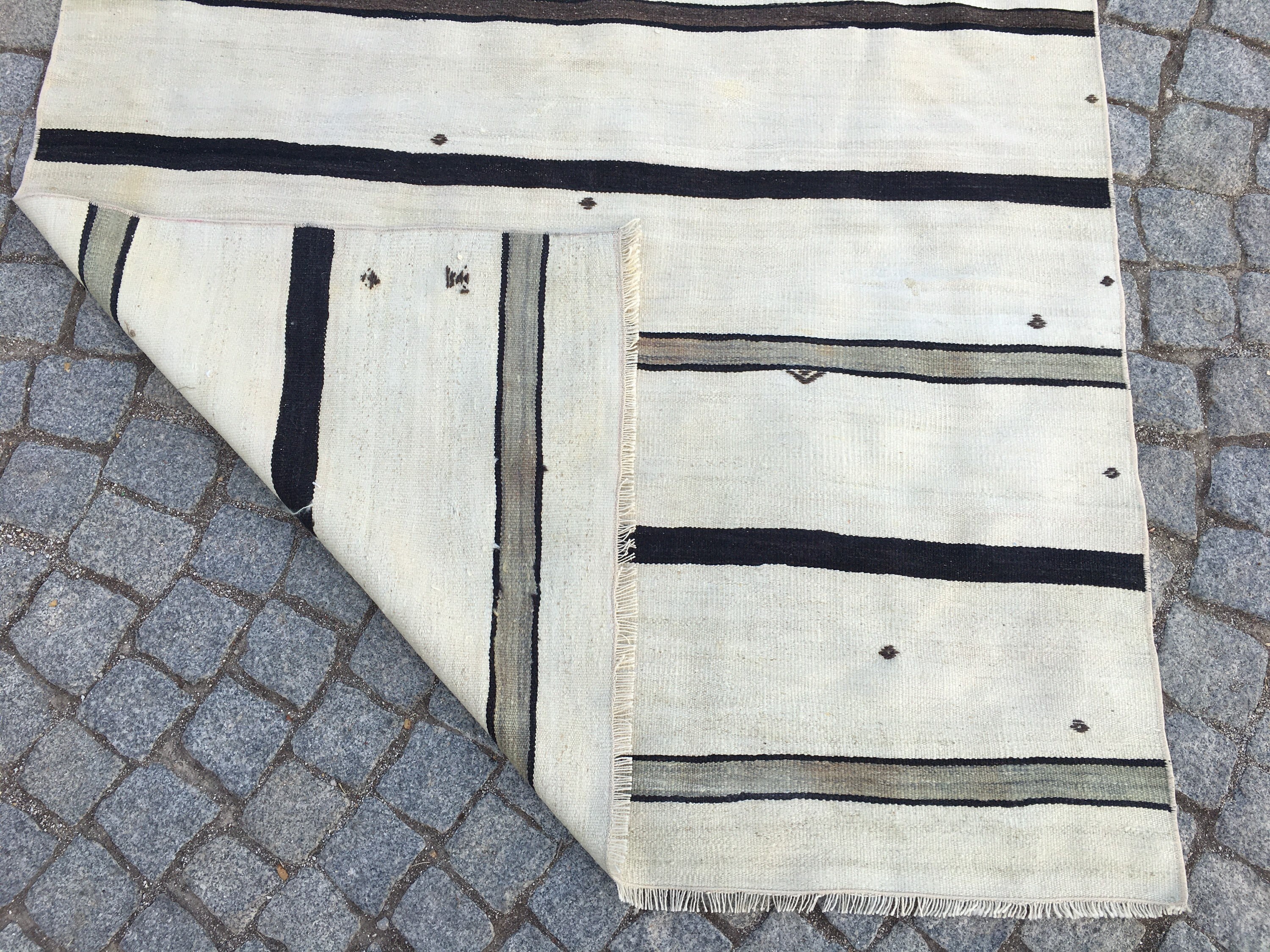 Vintage Striped Area Rug Farmhouse Area Rug Handmade Area | Etsy