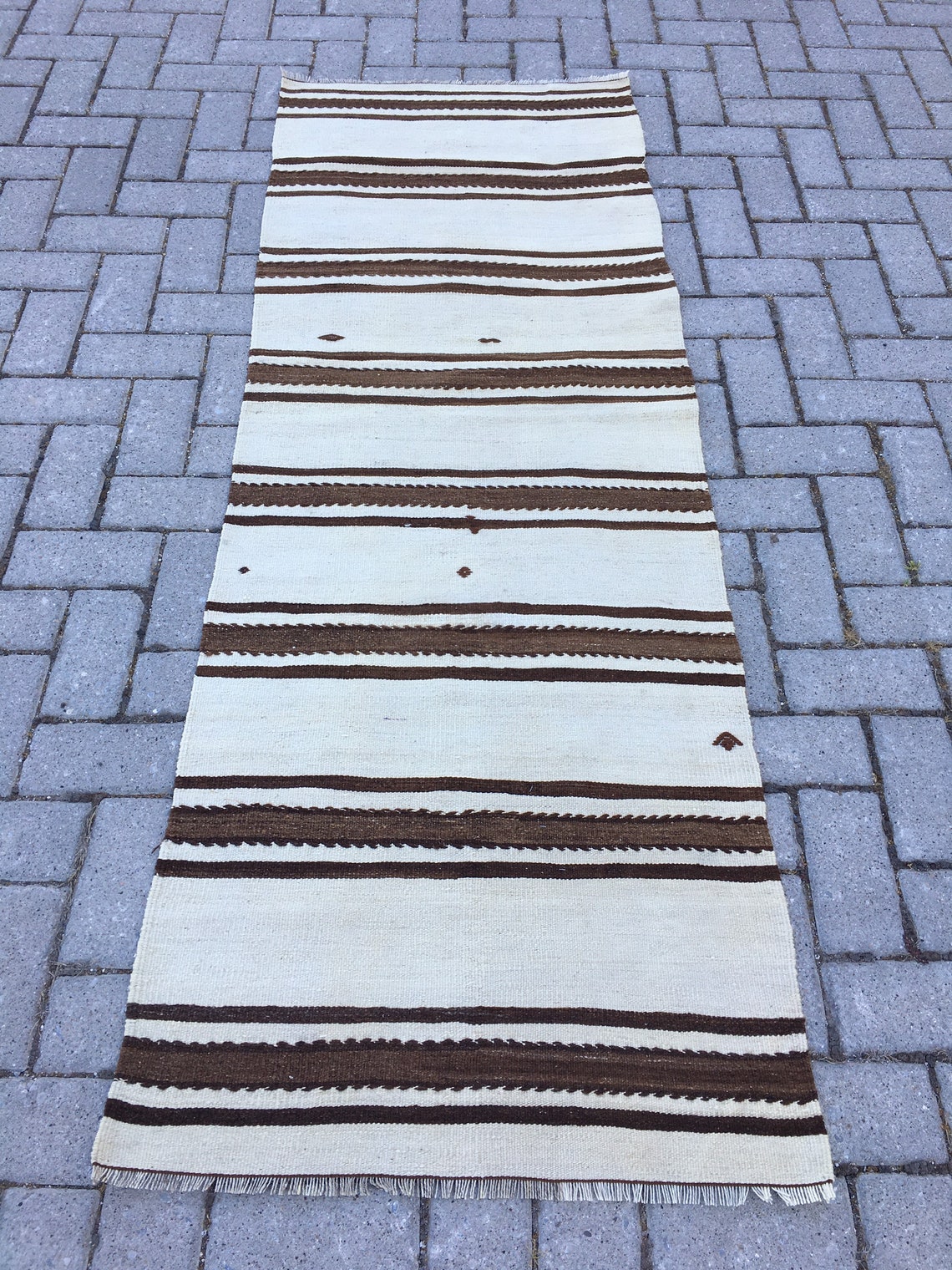 Farmhouse Runner Rug Handmade Runner Rug Striped Runner - Etsy