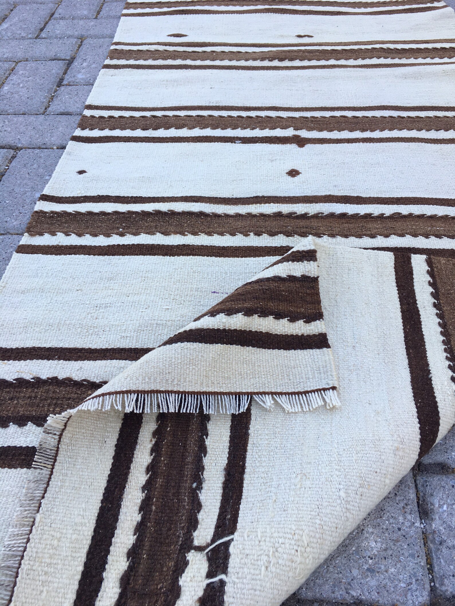 Farmhouse runner rug Handmade runner rug Striped runner | Etsy