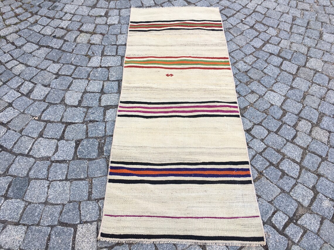 Striped Runner Rug Vintage Runner Rug Runner Kilim Rug - Etsy