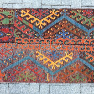 Eclectic Small Rug , Colorful Small Rug , Vintage Small Rug , Bohemian ...
