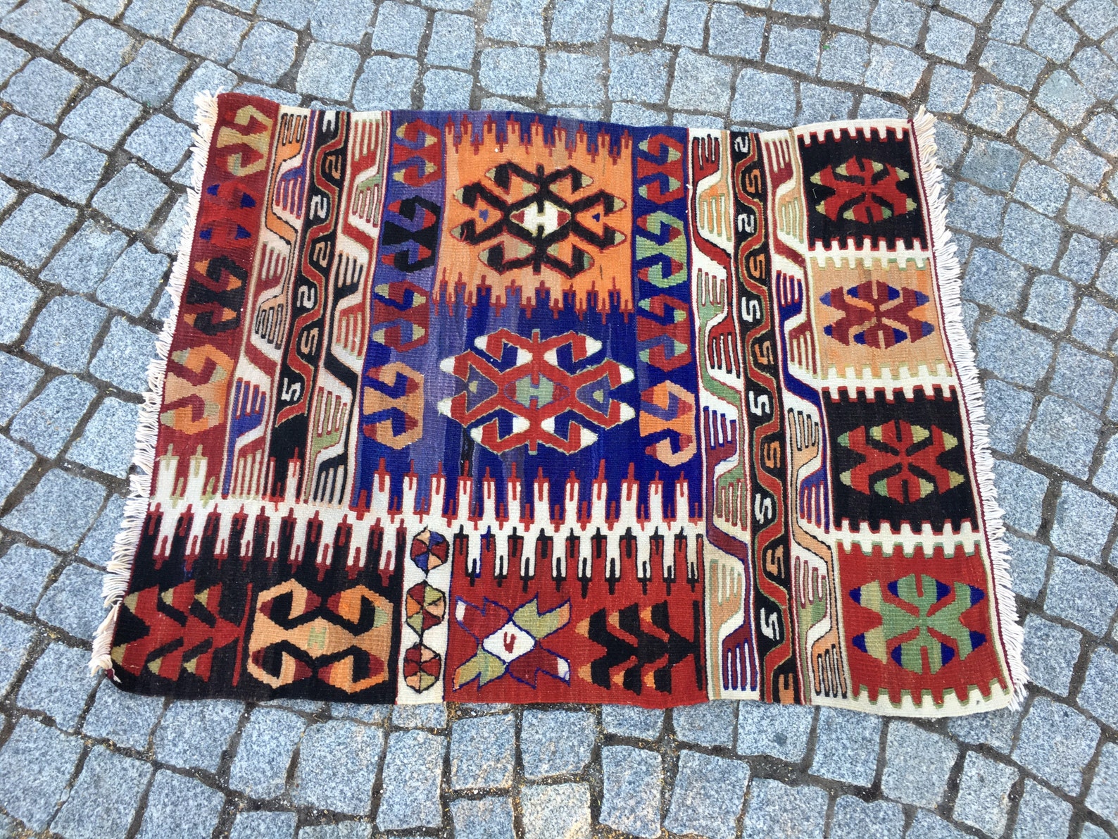 Bohemian Small Rug Turkish Small Kilim Rug Colorful Small - Etsy